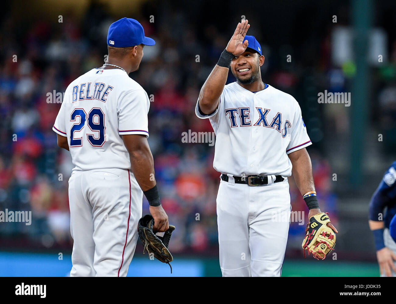 June 16th, 2017:.Texas Rangers shortstop Elvis Andrus (1) during a game ...