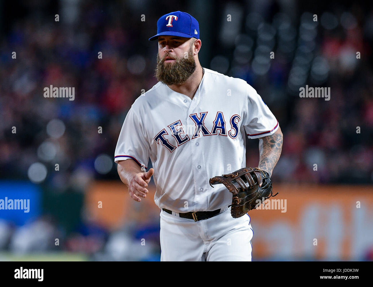 June 16th, 2017:.Texas Rangers first baseman Mike Napoli (5) during a ...