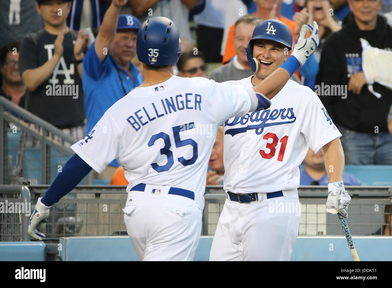 Los Angeles, CA, USA. 19th June, 2017. Los Angeles Dodgers left fielder ...