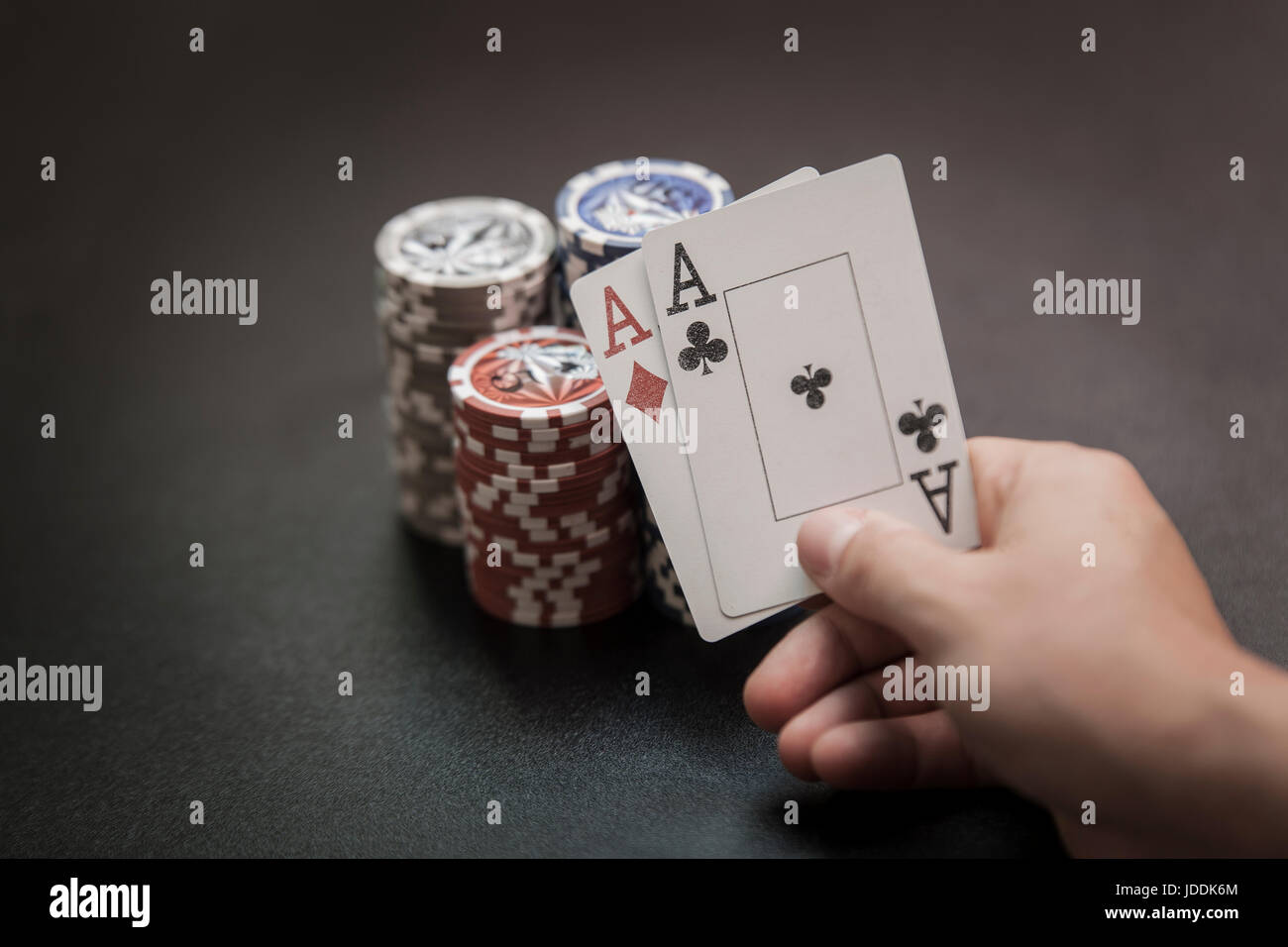 Poker hands set hi-res stock photography and images - Alamy