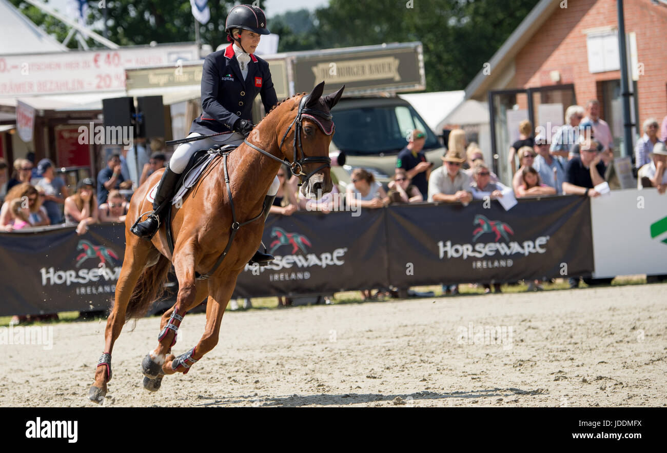 Luhmuehlen, Germany. 18th June, 2017. British eventing rider Sarah ...