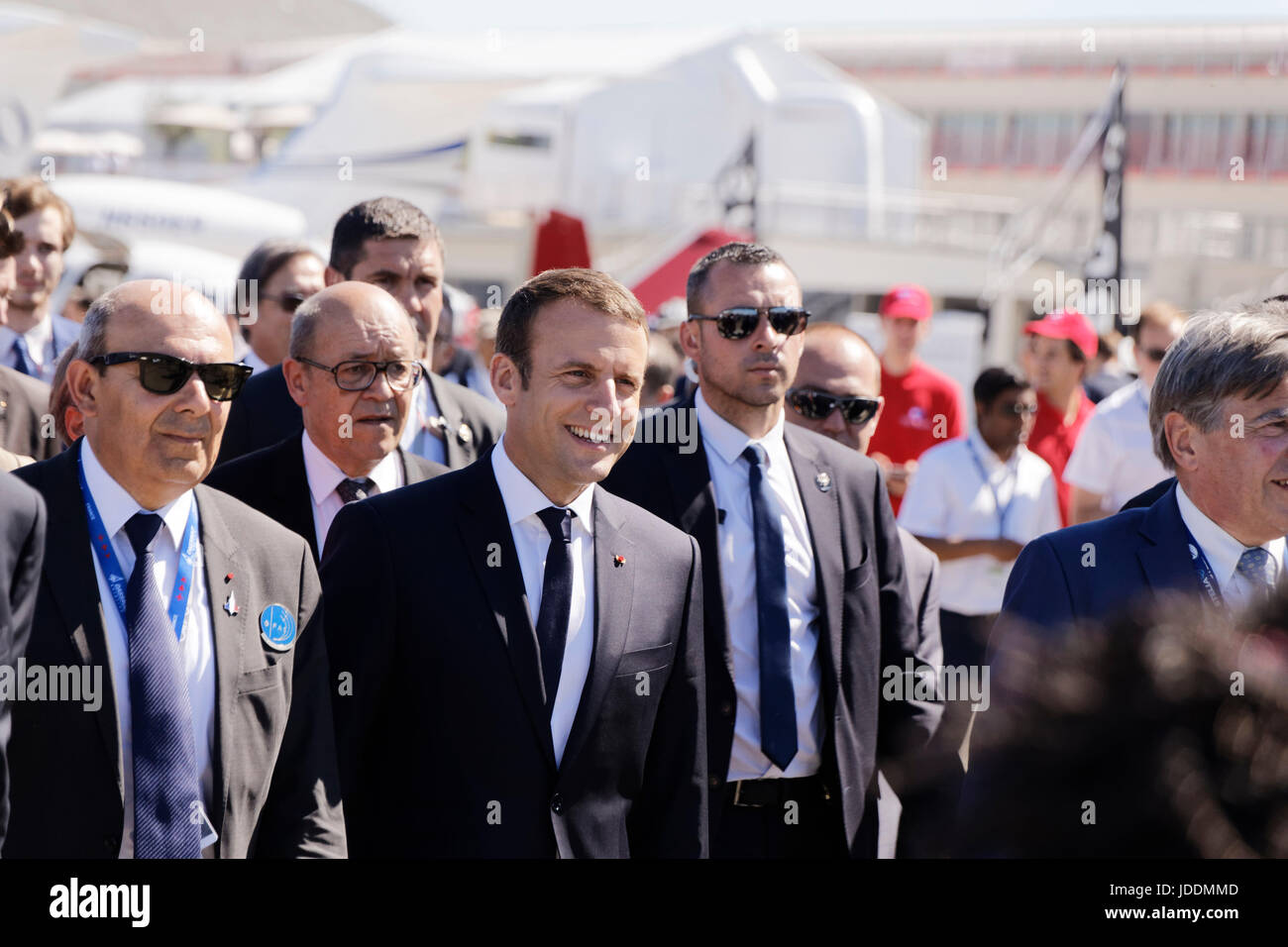 Paris-Le Bourget, France. 19th June, 2017. Éric Trappier, Jean-Yves Le ...
