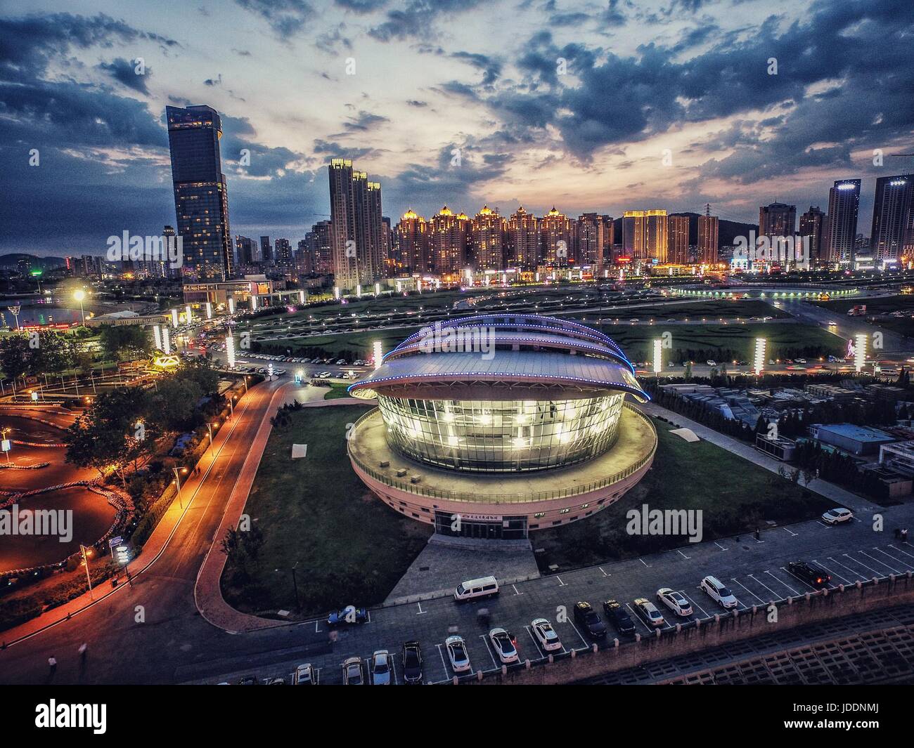 Beijing, China. 11th June, 2017. Aerial photo taken on June 11, 2017 ...