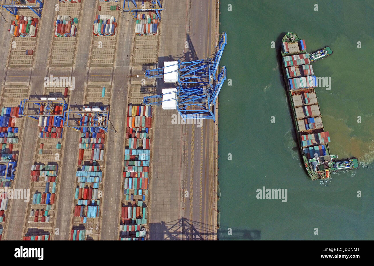 Beijing, China. 13th June, 2017. Aerial photo taken on June 13, 2017 ...