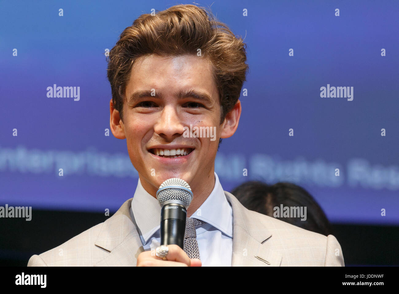 Tokyo, Japan. 20th June, 2017. Australian actor Brenton Thwaites speaks ...
