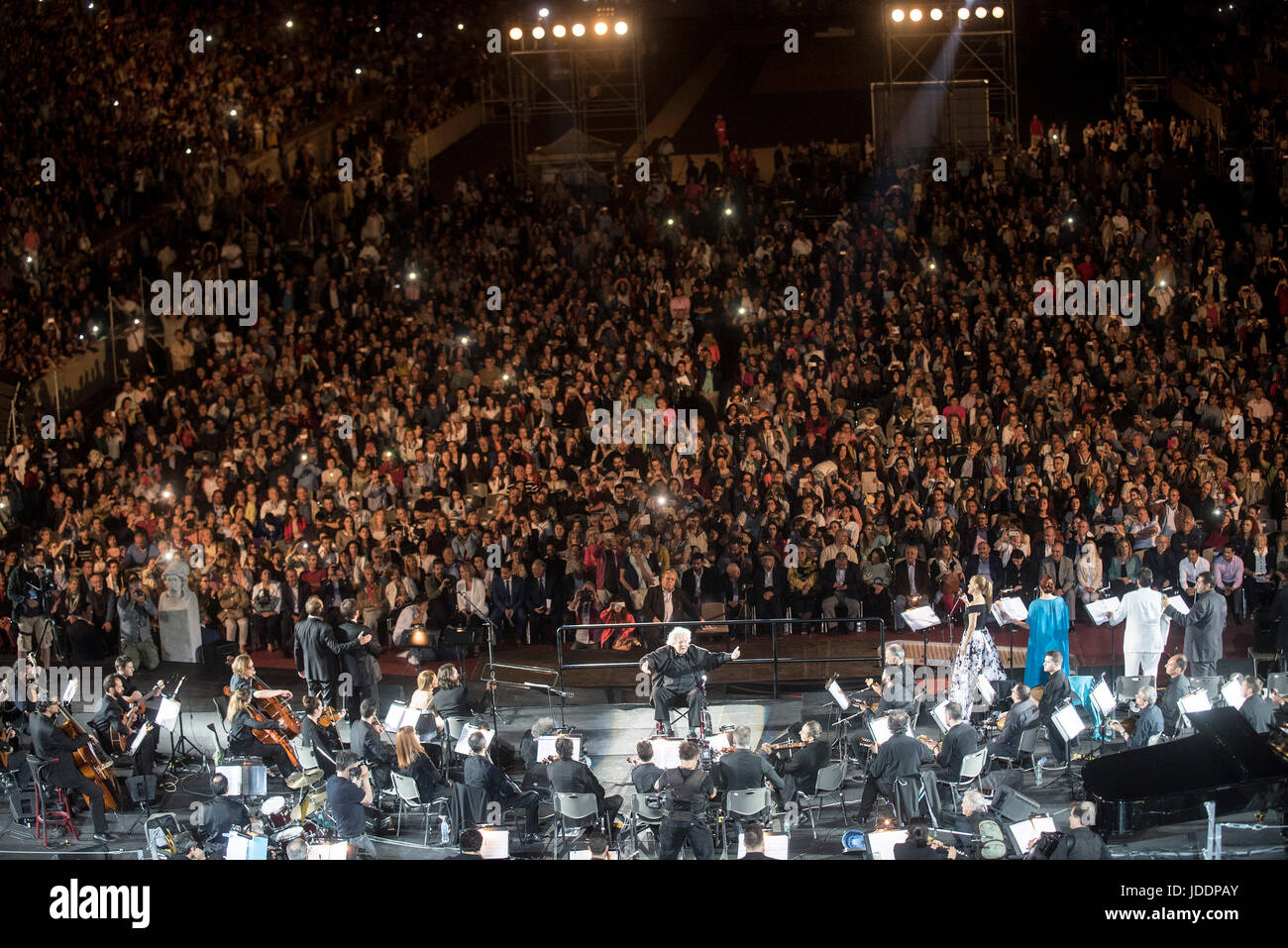 Athens, Greece. 19th June, 2017. Greek composer Mikis Theodorakis ... Athens, Greece. 19th June, 2017. Greek composer Mikis Theodorakis ...
