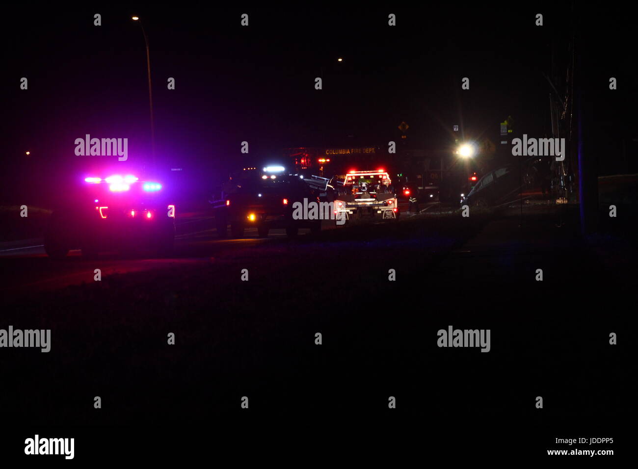 Colombia, Minnesota, USA. 20th June, 2017. Sleeping driver rams into ...
