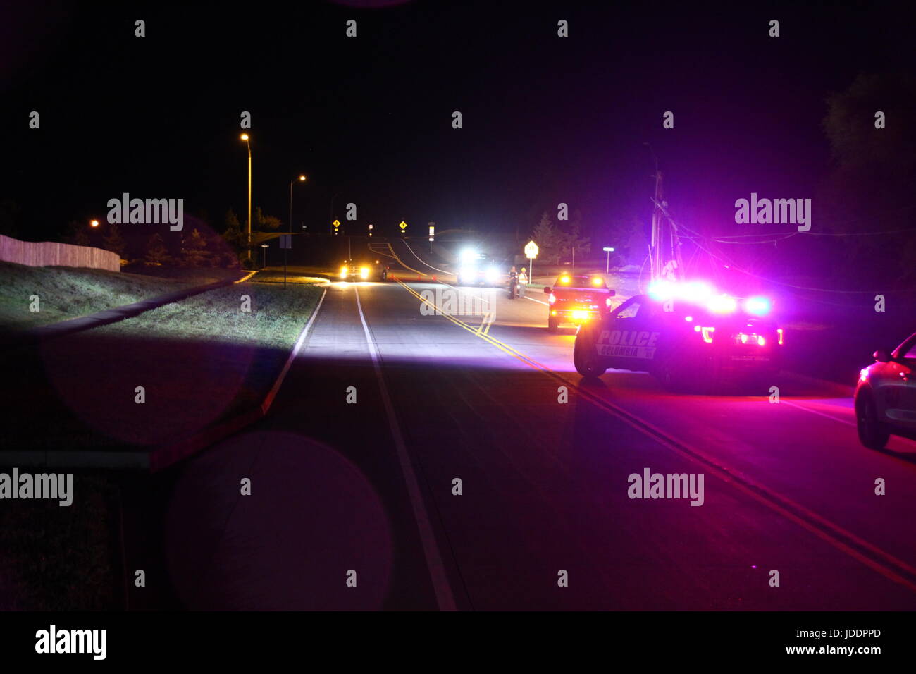Colombia, Minnesota, USA. 20th June, 2017. Sleeping driver rams into ...