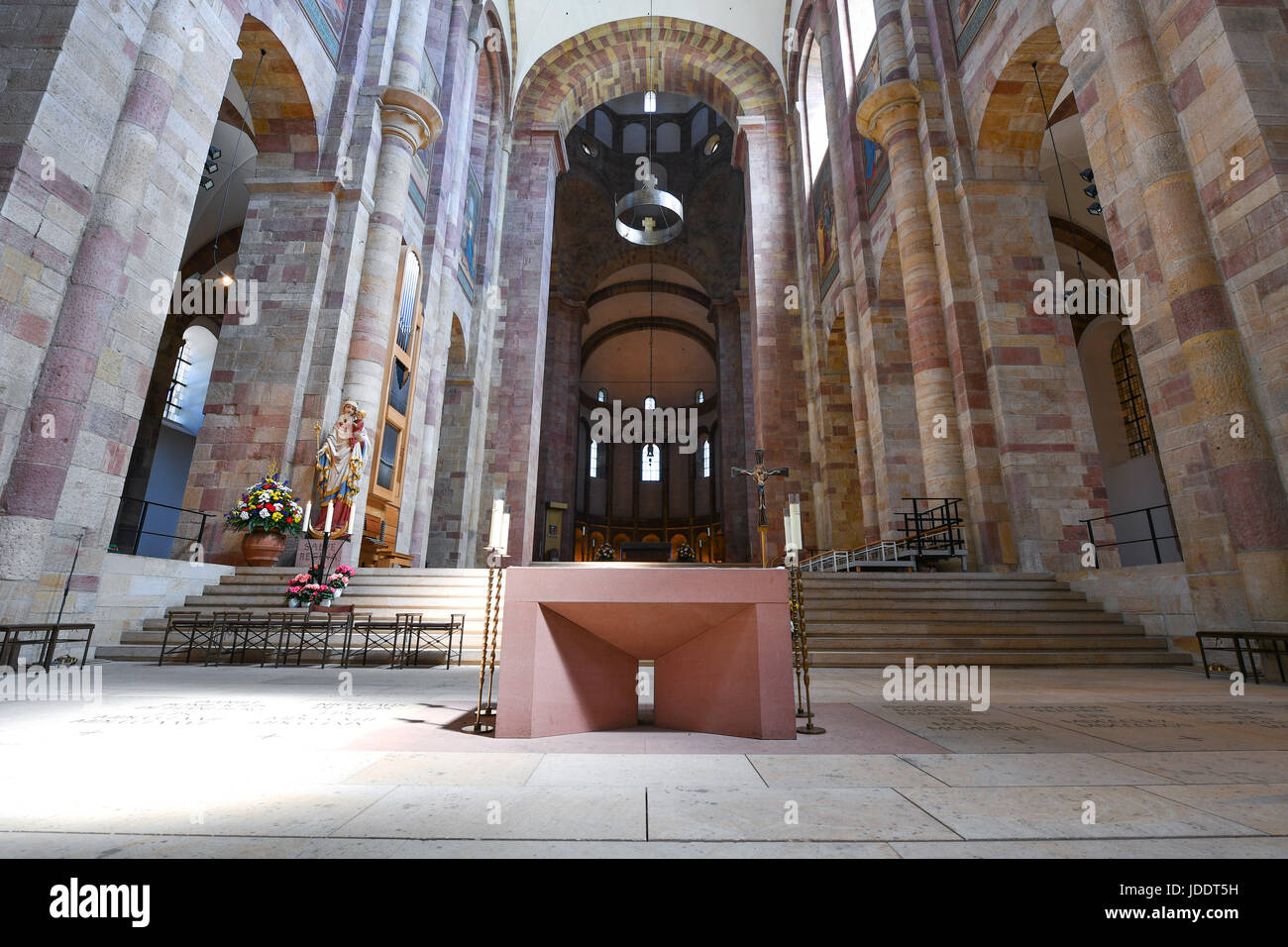 The altar at the Imperial Cathedral in Speyer, Germany, 19 June 2017 ...