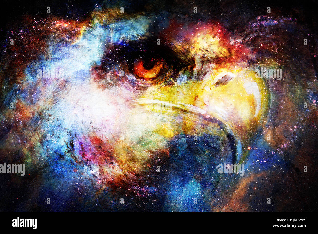 Galaxy eagle face wallpaper hi-res stock photography and images - Alamy