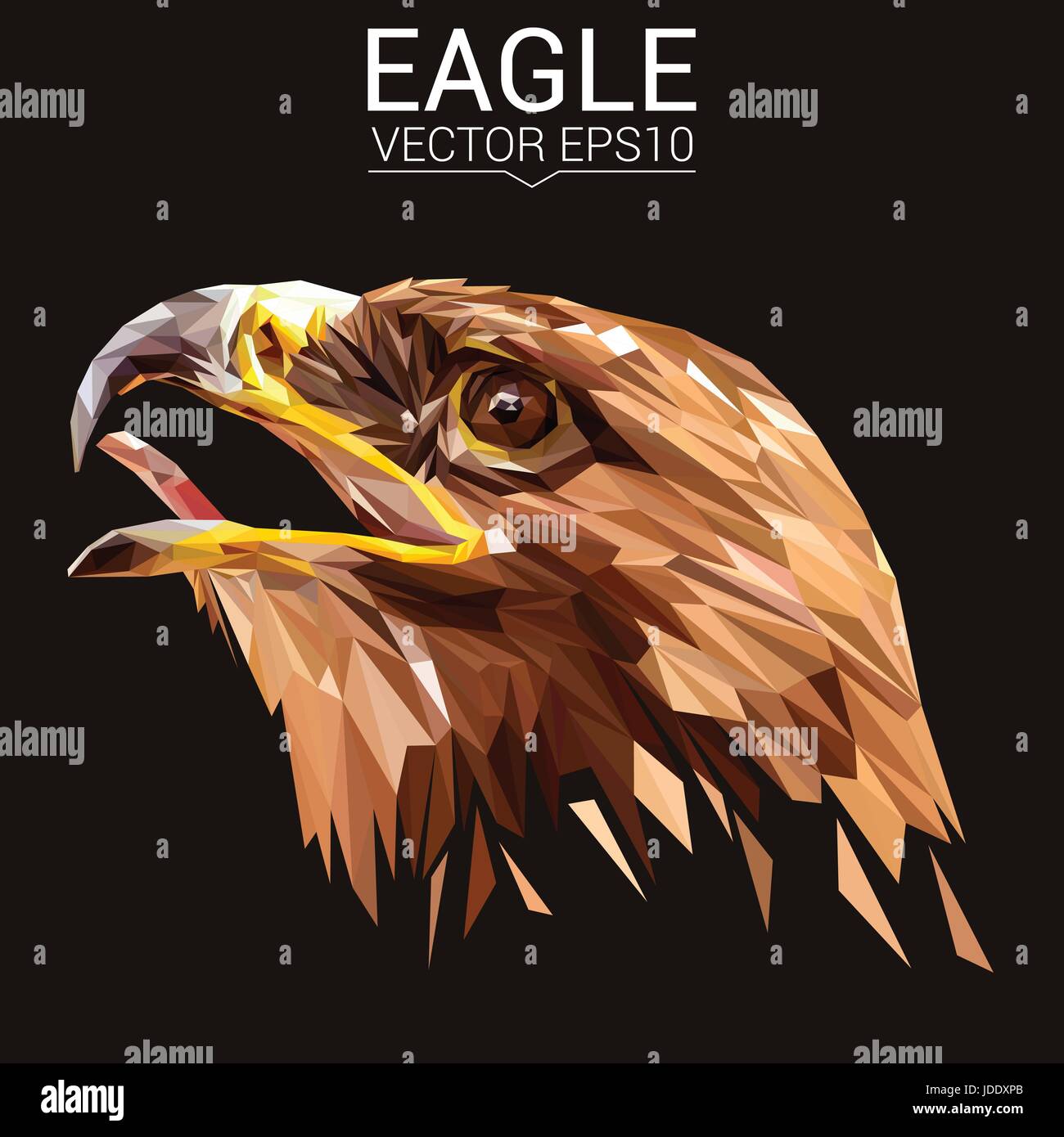 Eagle low poly design. Triangle vector illustration Stock Vector Image & Art - Alamy
