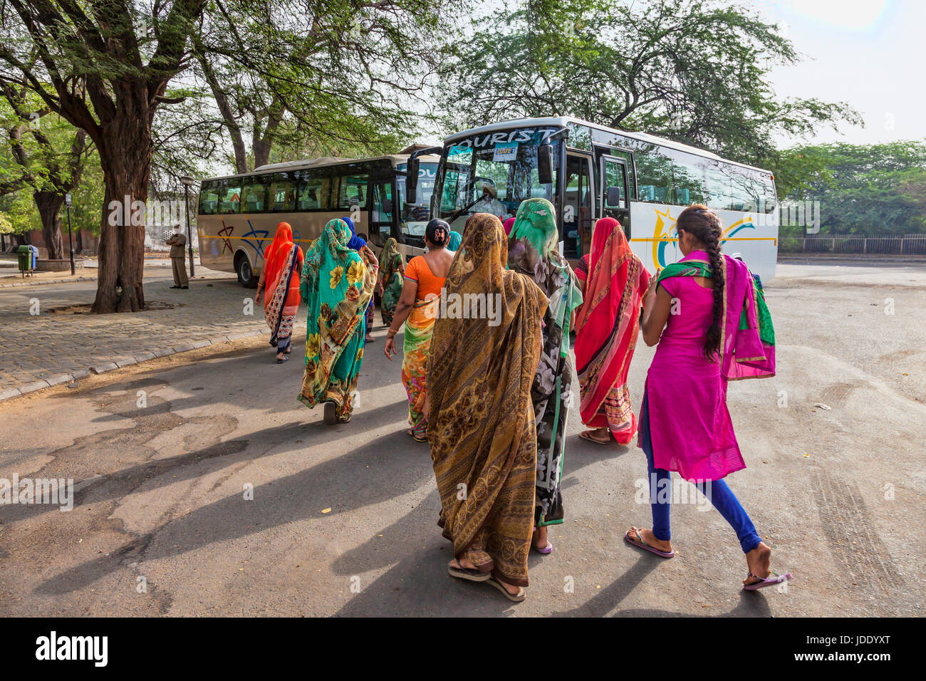 Indian women on bus trip.India,Asia,General Street Scene in India ...