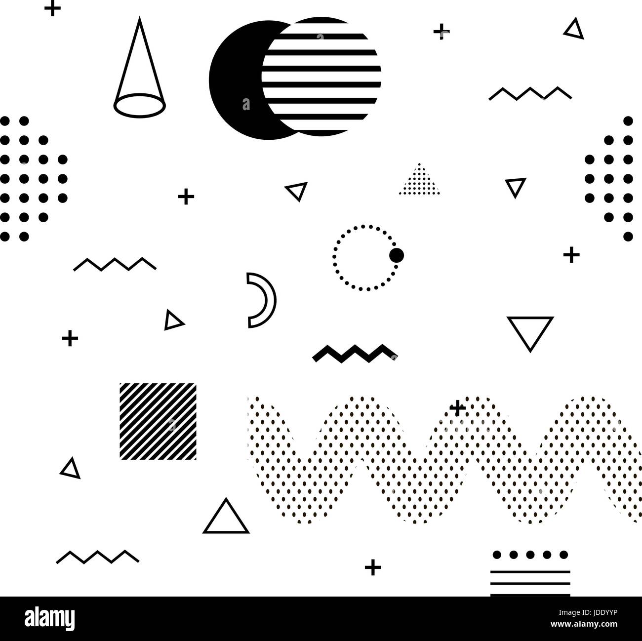 Vector memphis pattern Cut Out Stock Images & Pictures - Alamy