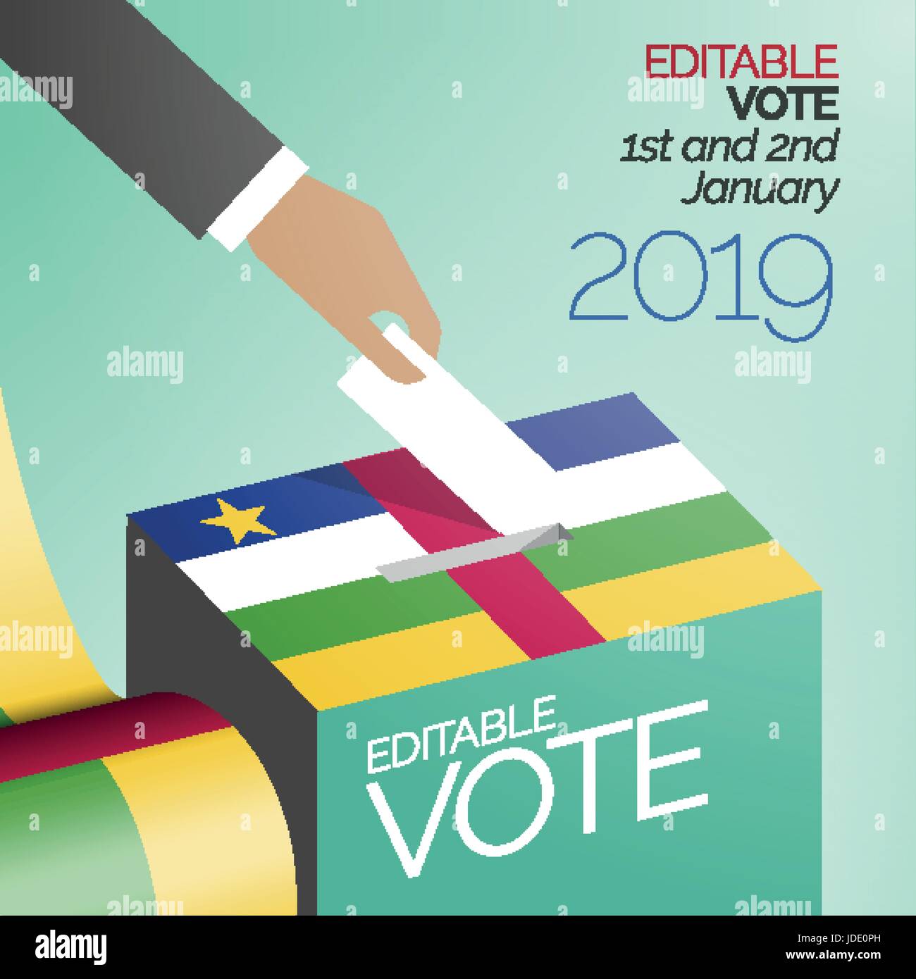 Election Voting Box in Central African Republic Stock Vector Image ...