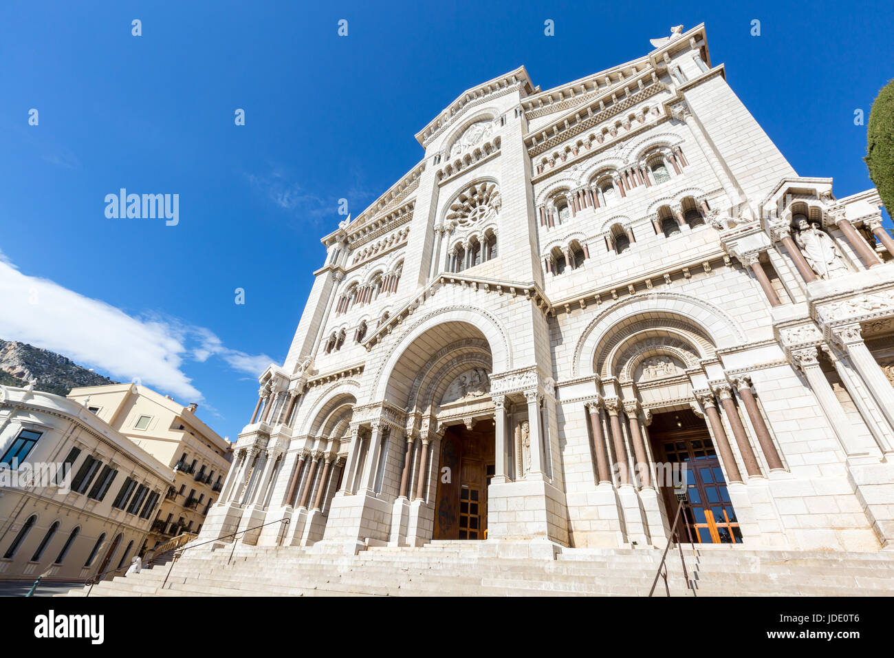 Facade monaco cathedral saint hi-res stock photography and images - Alamy