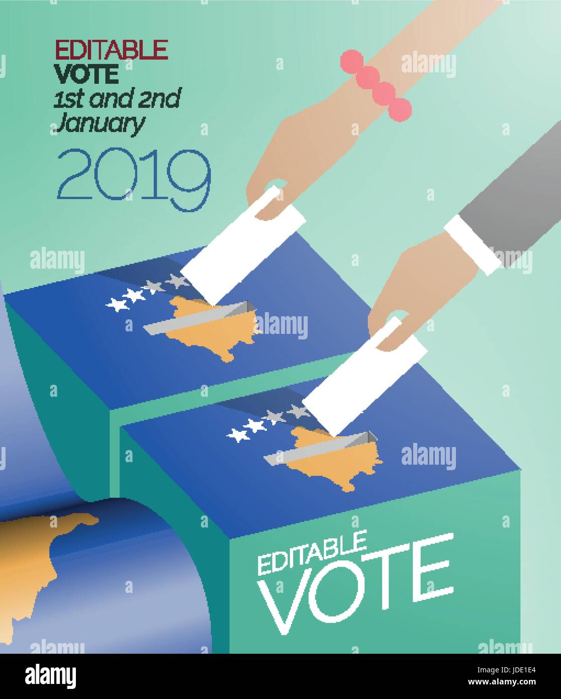 Election queue Stock Vector Images - Alamy