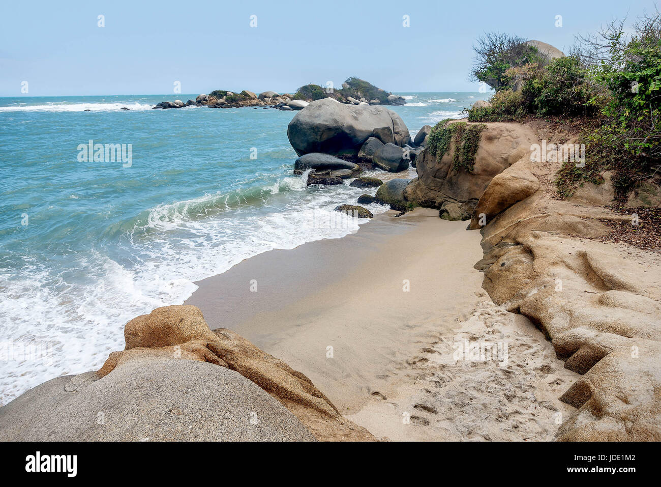 Beach at Tayrona National Park Santa Marta in Colombia Stock Photo - Alamy