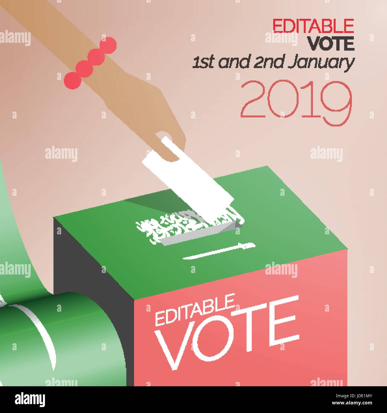 Election Voting Box in Saudi Arabia Stock Vector Image & Art - Alamy