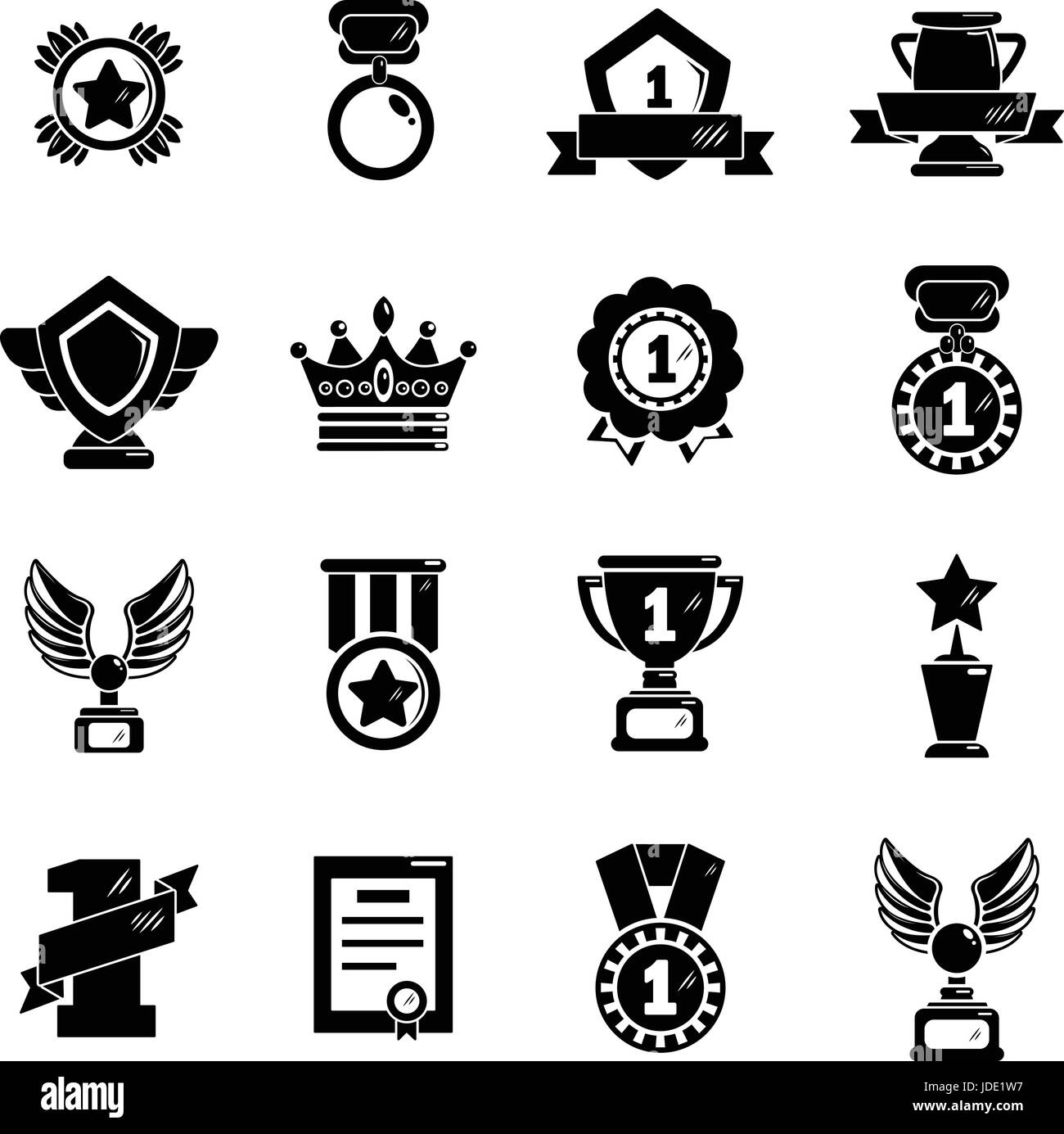 Awards medals cups icons set, simple style Stock Vector Image & Art - Alamy