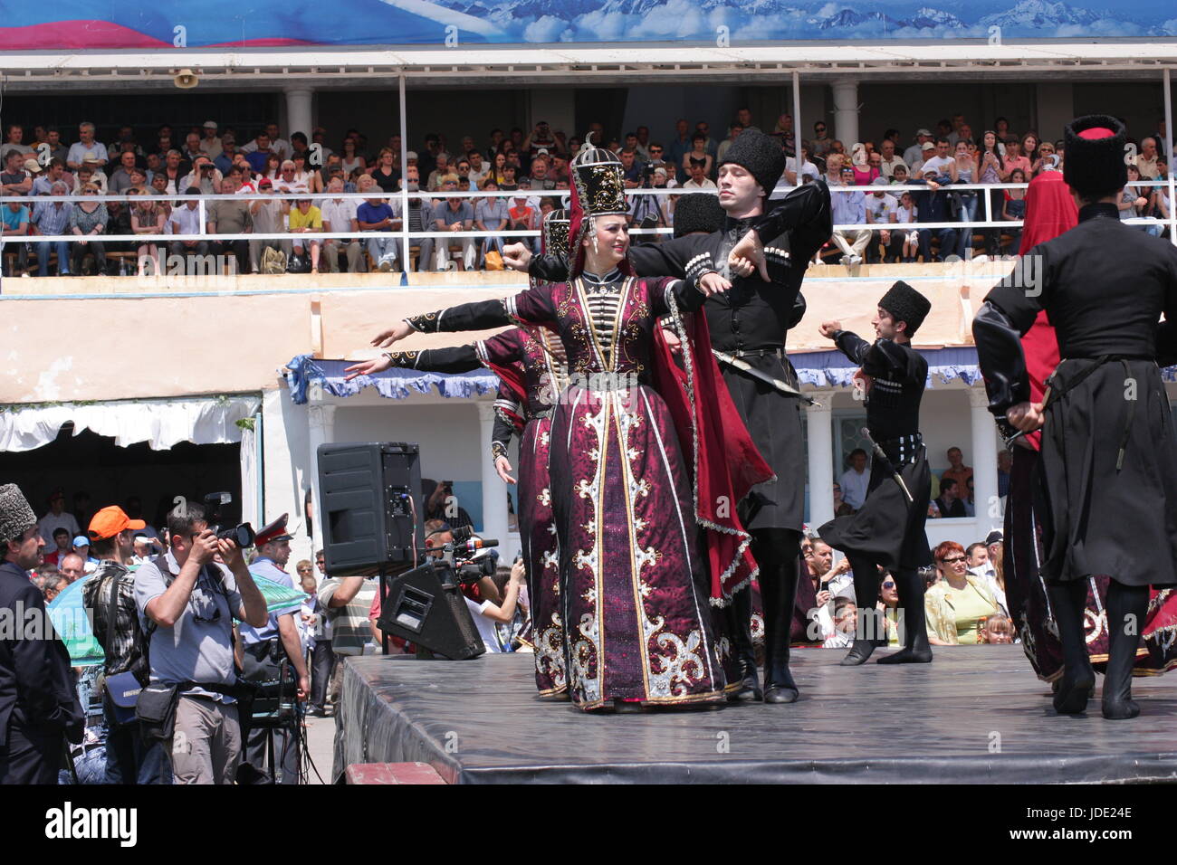 Pyatigorsk, Russia - June 05,2011: Unknown artists at the Festival of ...