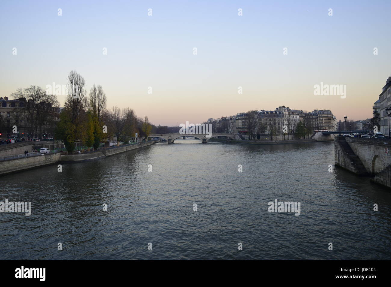 Paris view from a bridge Stock Photo - Alamy