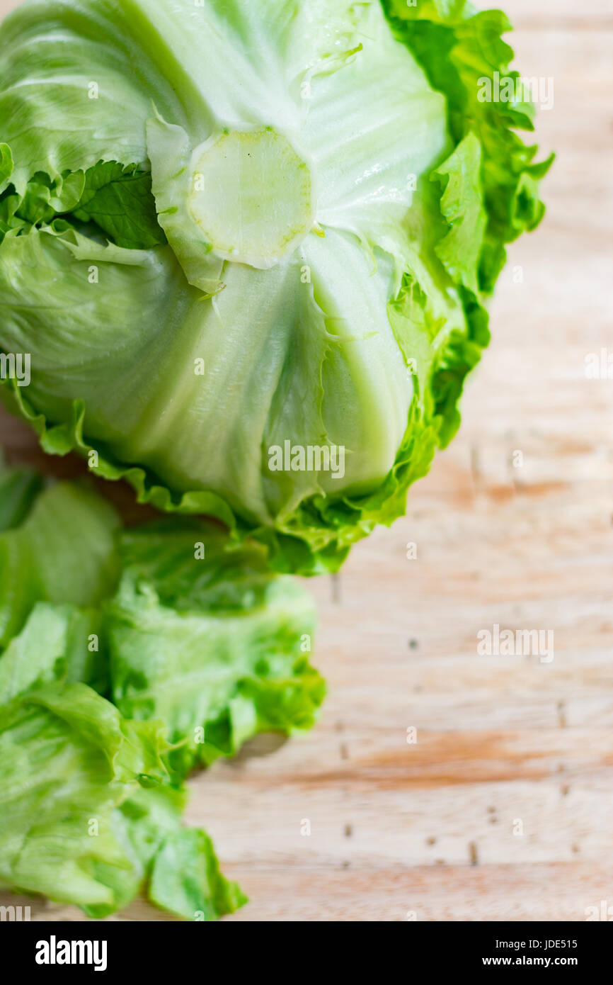 Iceberg lettuce, green vegetable from local market Stock Photo - Alamy