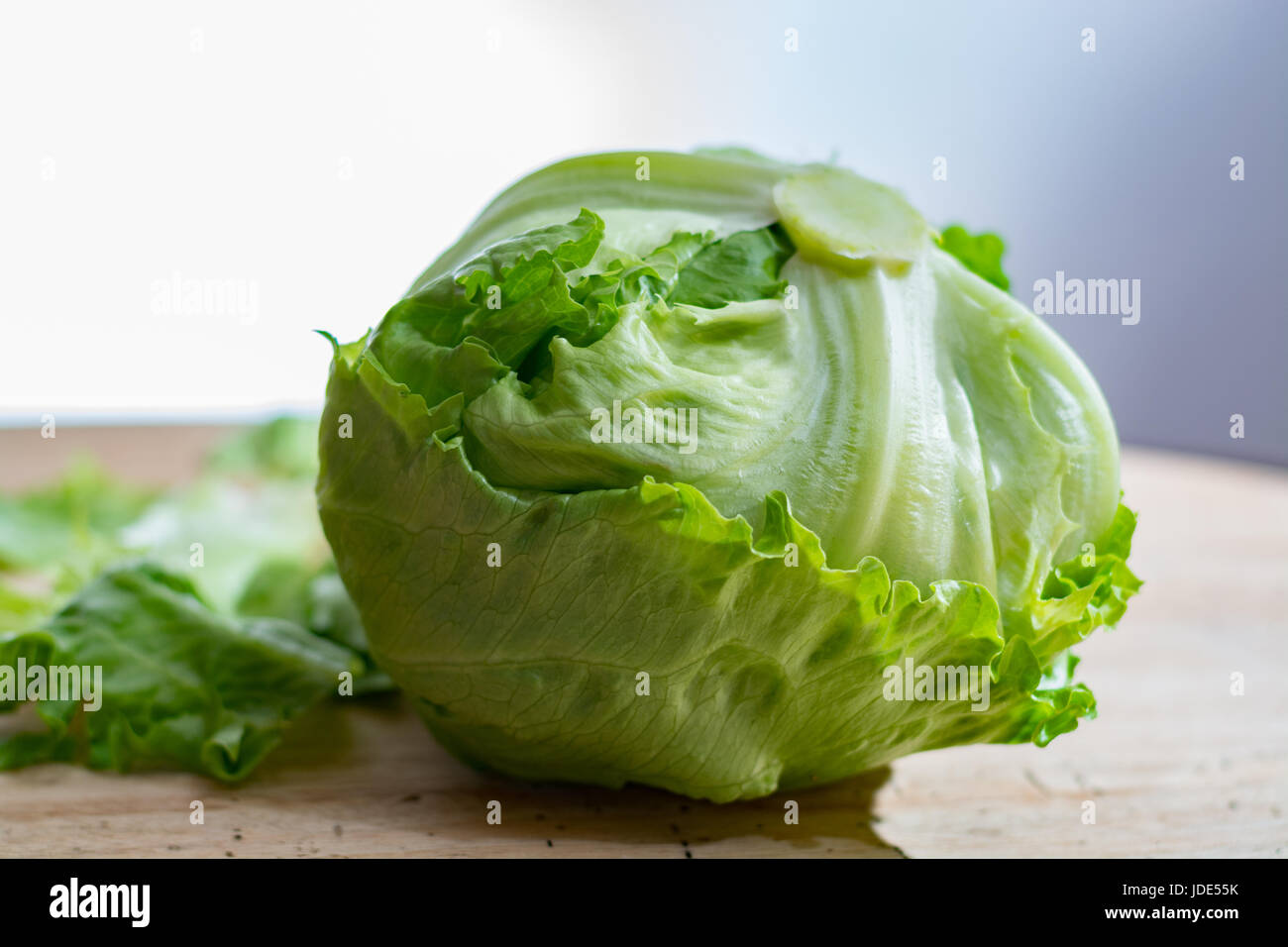 Iceberg lettuce, green vegetable from local market Stock Photo - Alamy
