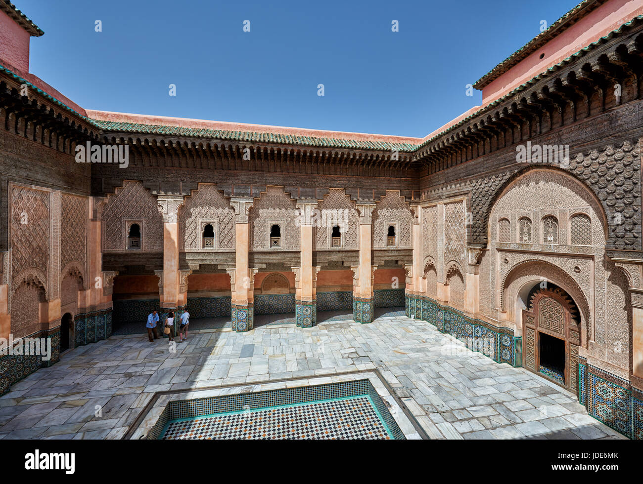 moorish architecture of islamic school Medersa Ben Youssef, Marrakesh ...