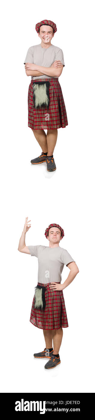Funny scotsman isolated on white Stock Photo - Alamy