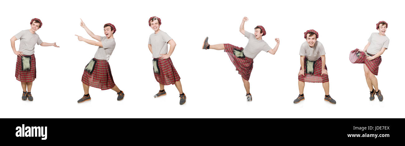 Funny scotsman isolated on white Stock Photo - Alamy