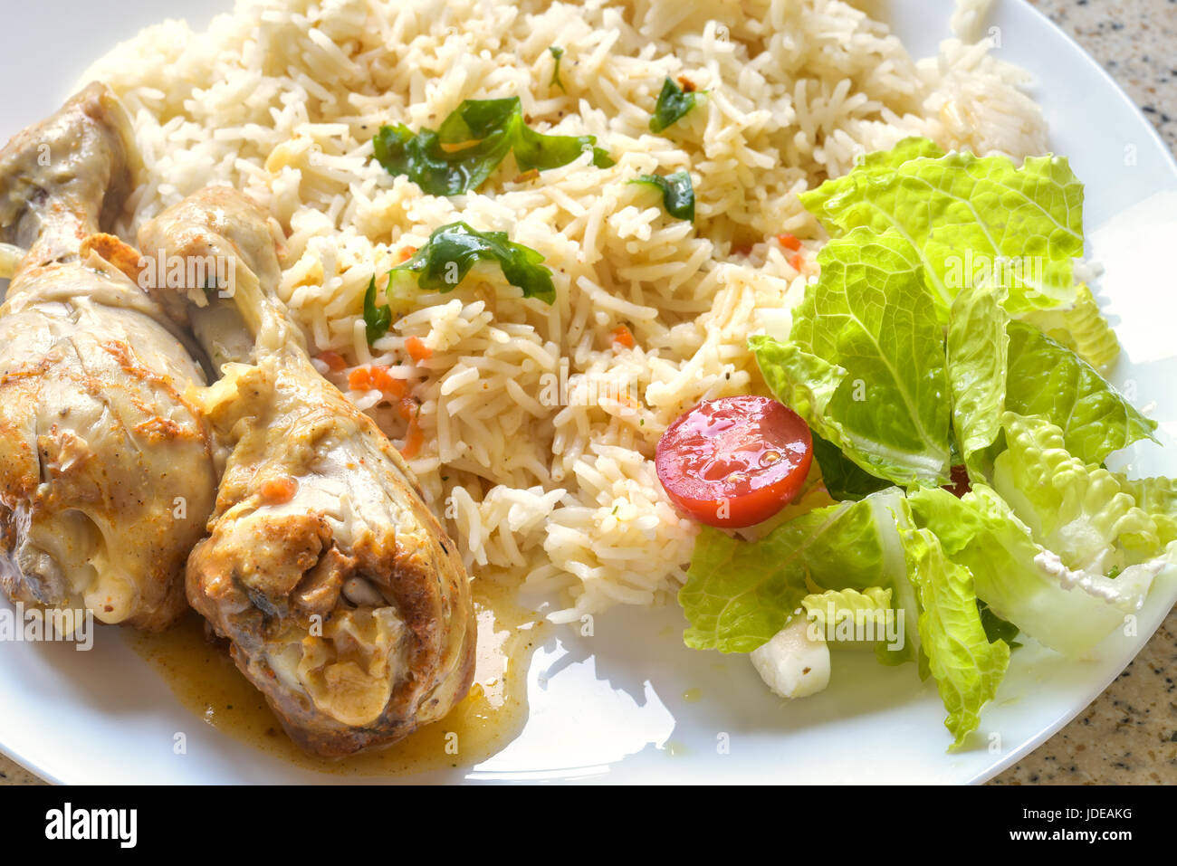 Roasted chicken legs, boiled white rice and vegetables Stock Photo - Alamy Roasted chicken legs, boiled white rice and vegetables Stock Photo - Alamy