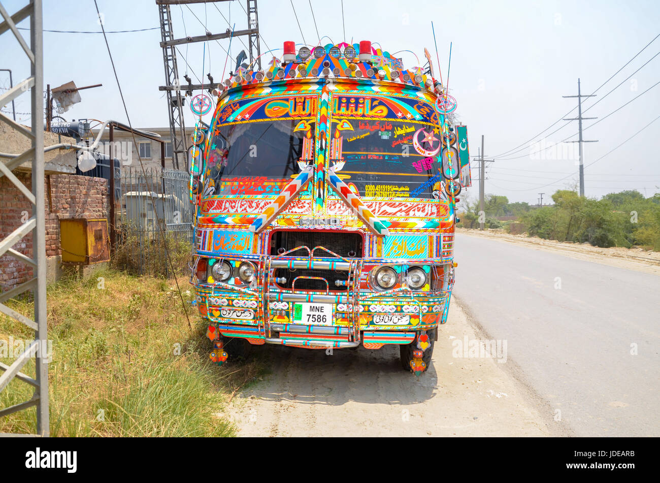 Elaborated Traditional Pakistani Bus, Lahore, Pakistan Stock Photo - Alamy