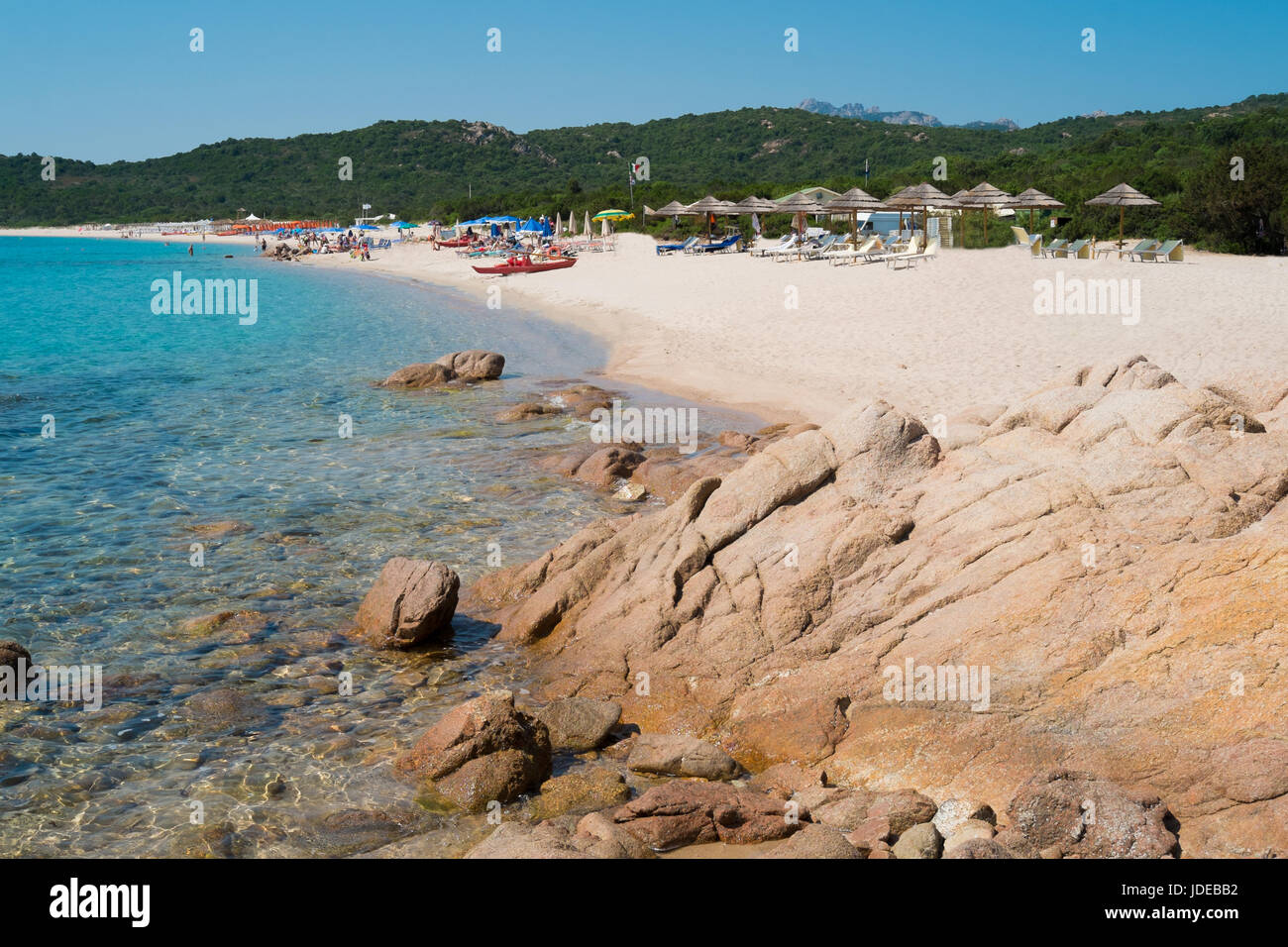 Liscia Ruja beach on Emerald coast in North of Sardinia, Italy Stock ...