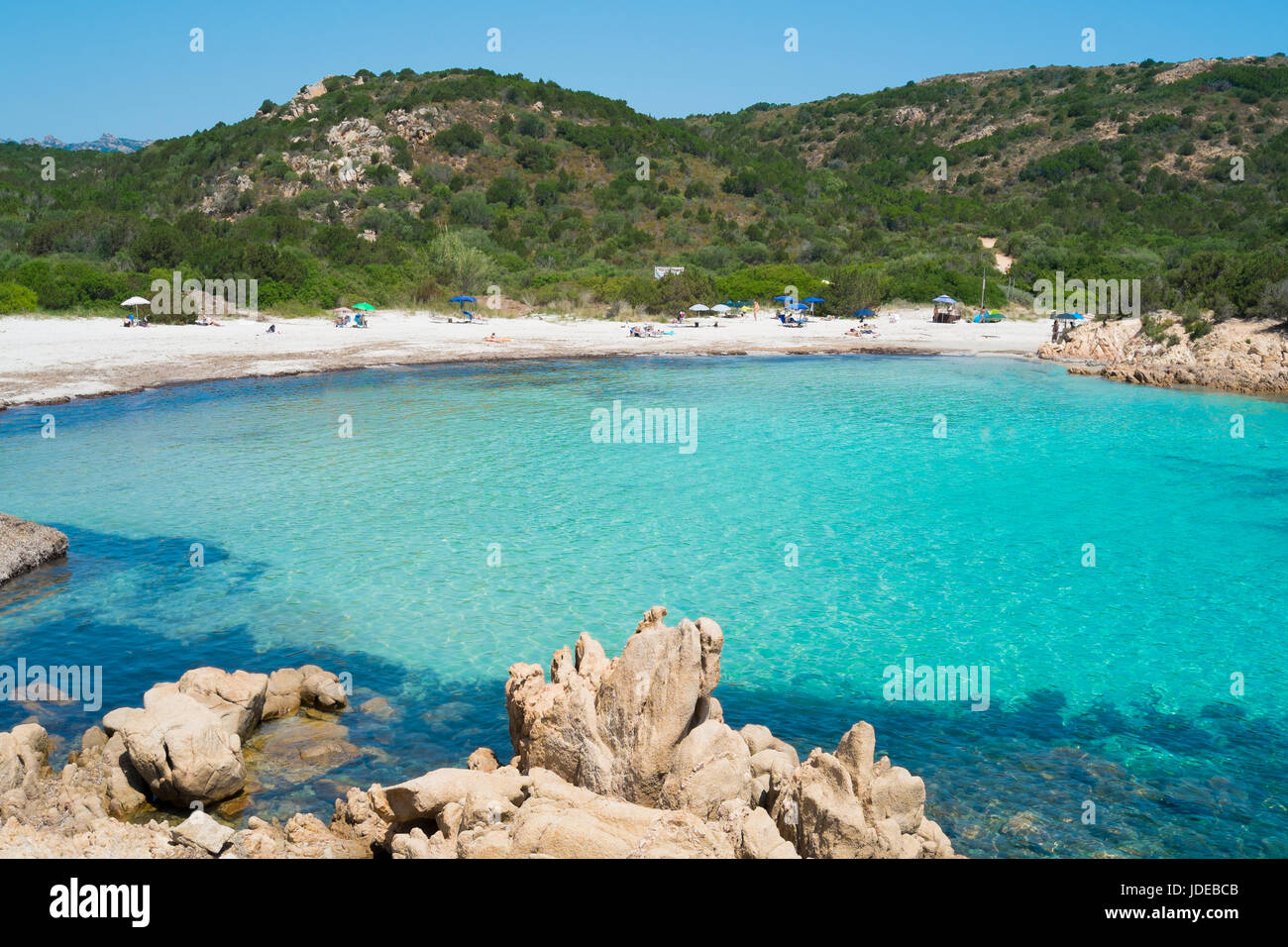 Playa del Principe beach on Emerald coast in North of Sardinia, Italy ...