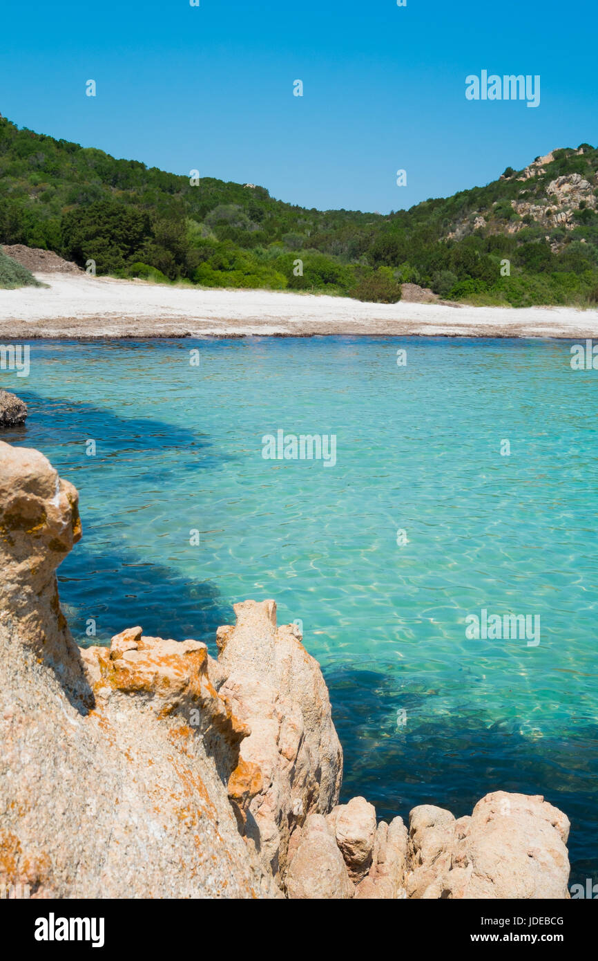 Playa del Principe beach on Emerald coast in North of Sardinia, Italy ...