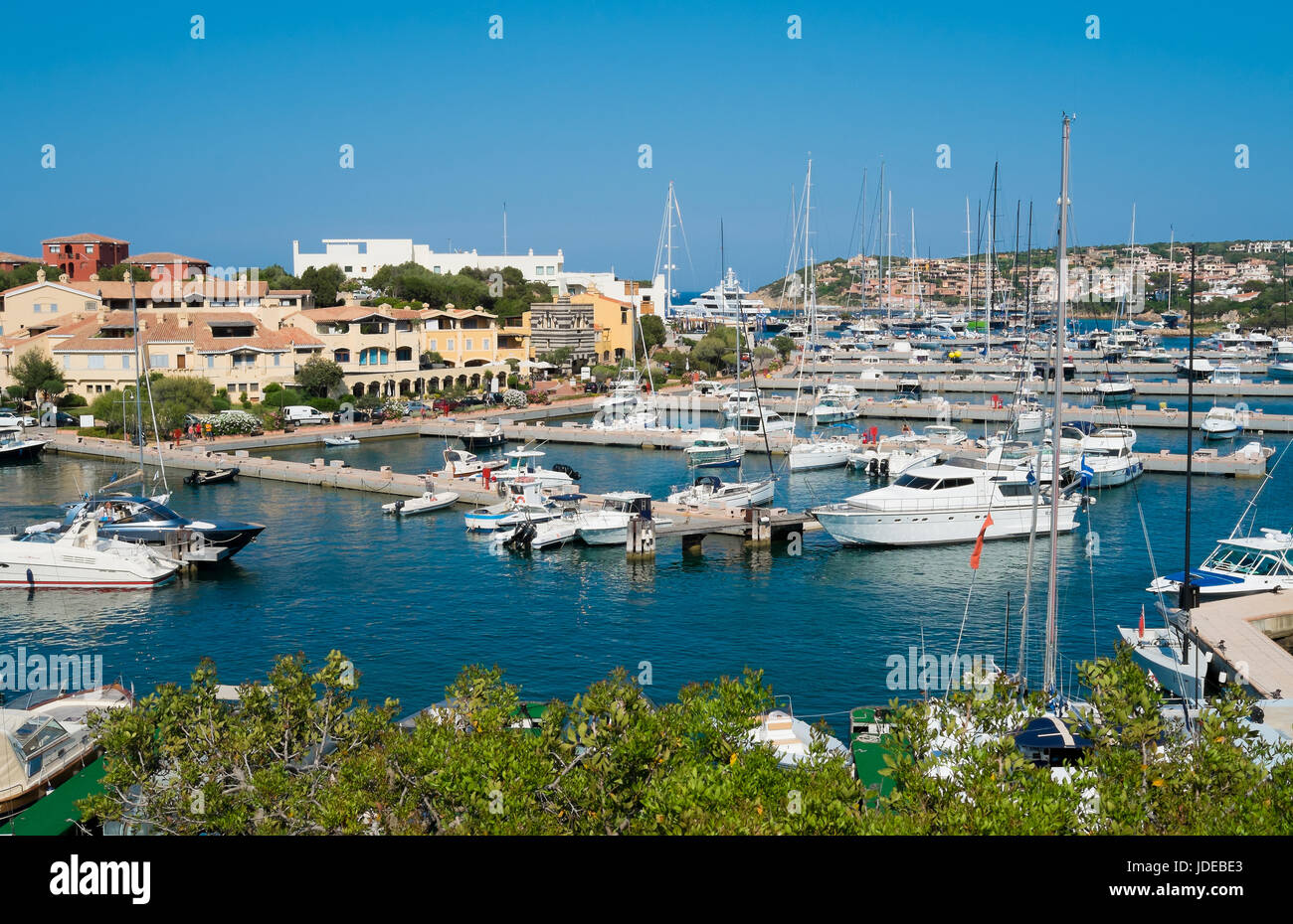 Porto Cervo village in Emerald coast, north of Sardinia, Italy Stock ...