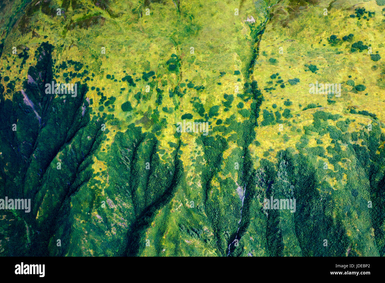 Green mountain ridges in Alaska wilderness landscape Stock Photo - Alamy