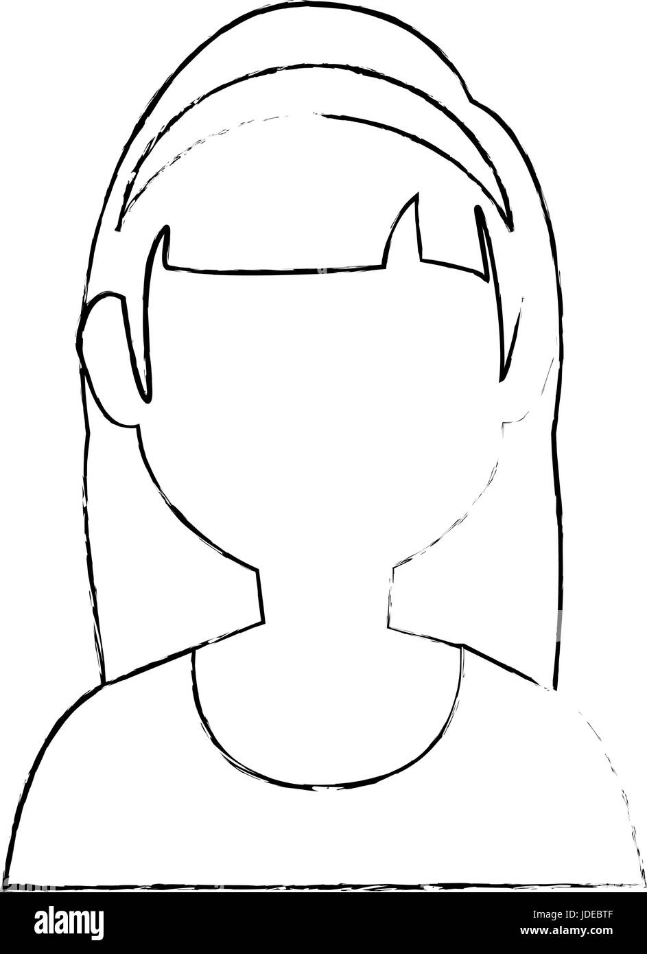 woman faceless head Stock Vector Image & Art - Alamy