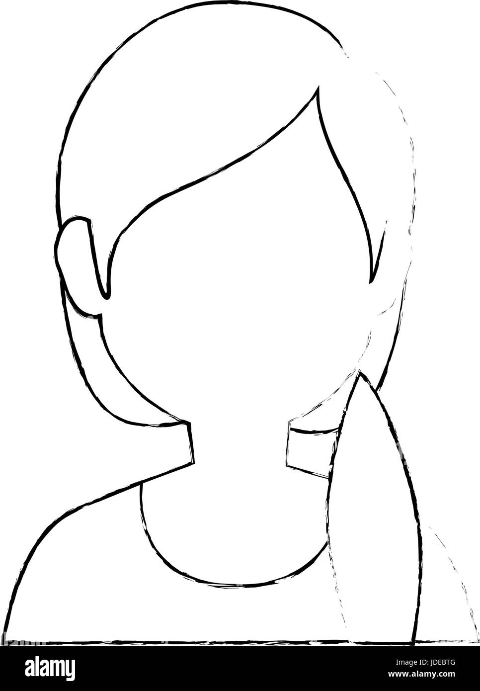 woman faceless head Stock Vector Image & Art - Alamy