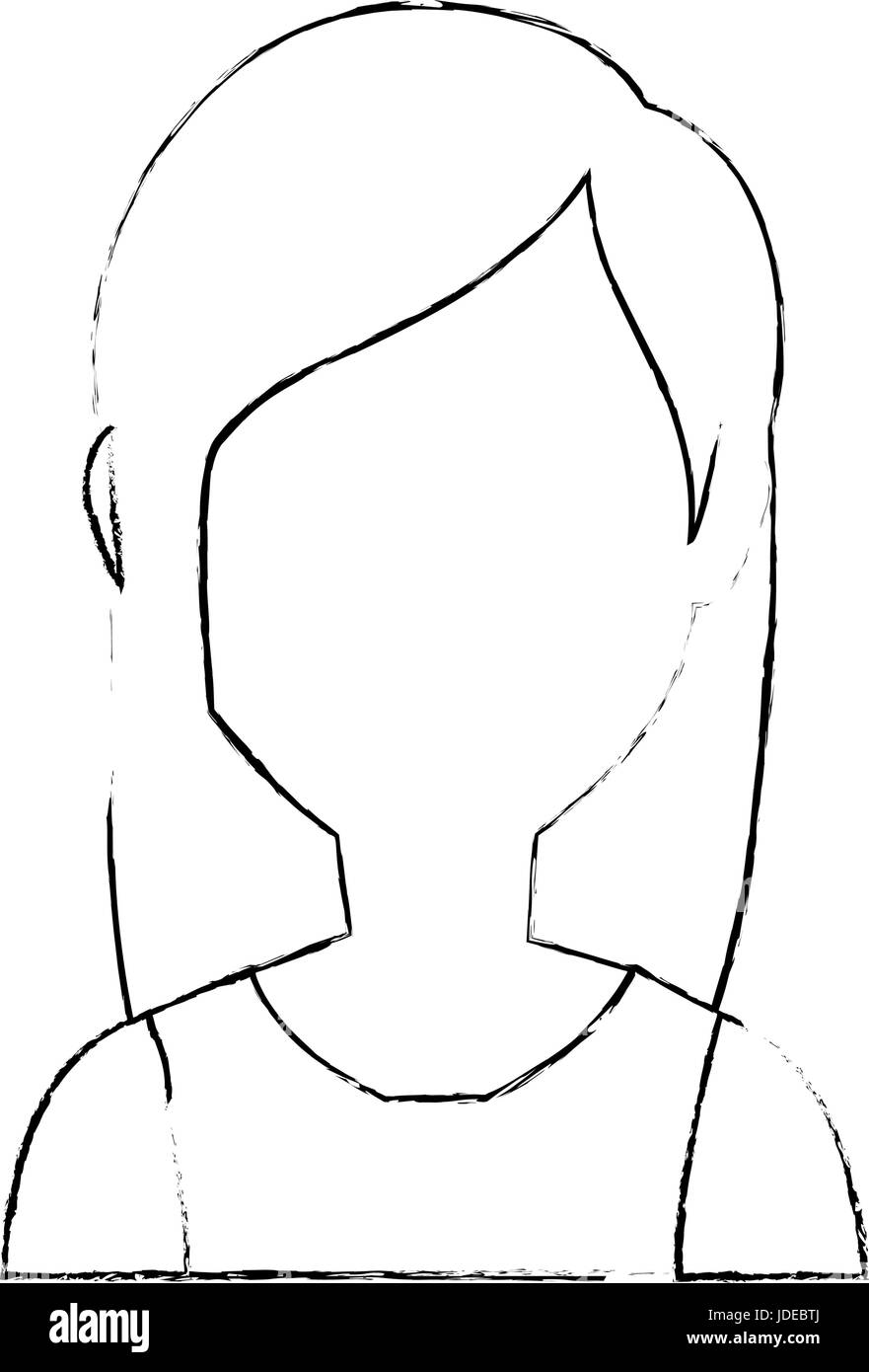 woman faceless head Stock Vector Image & Art - Alamy