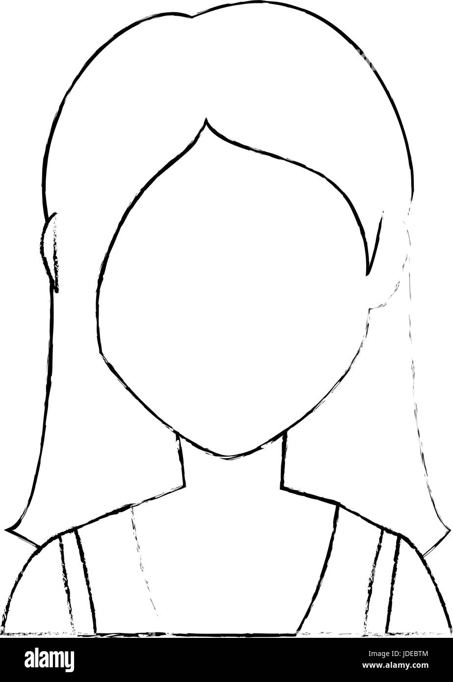 woman faceless head Stock Vector Image & Art - Alamy