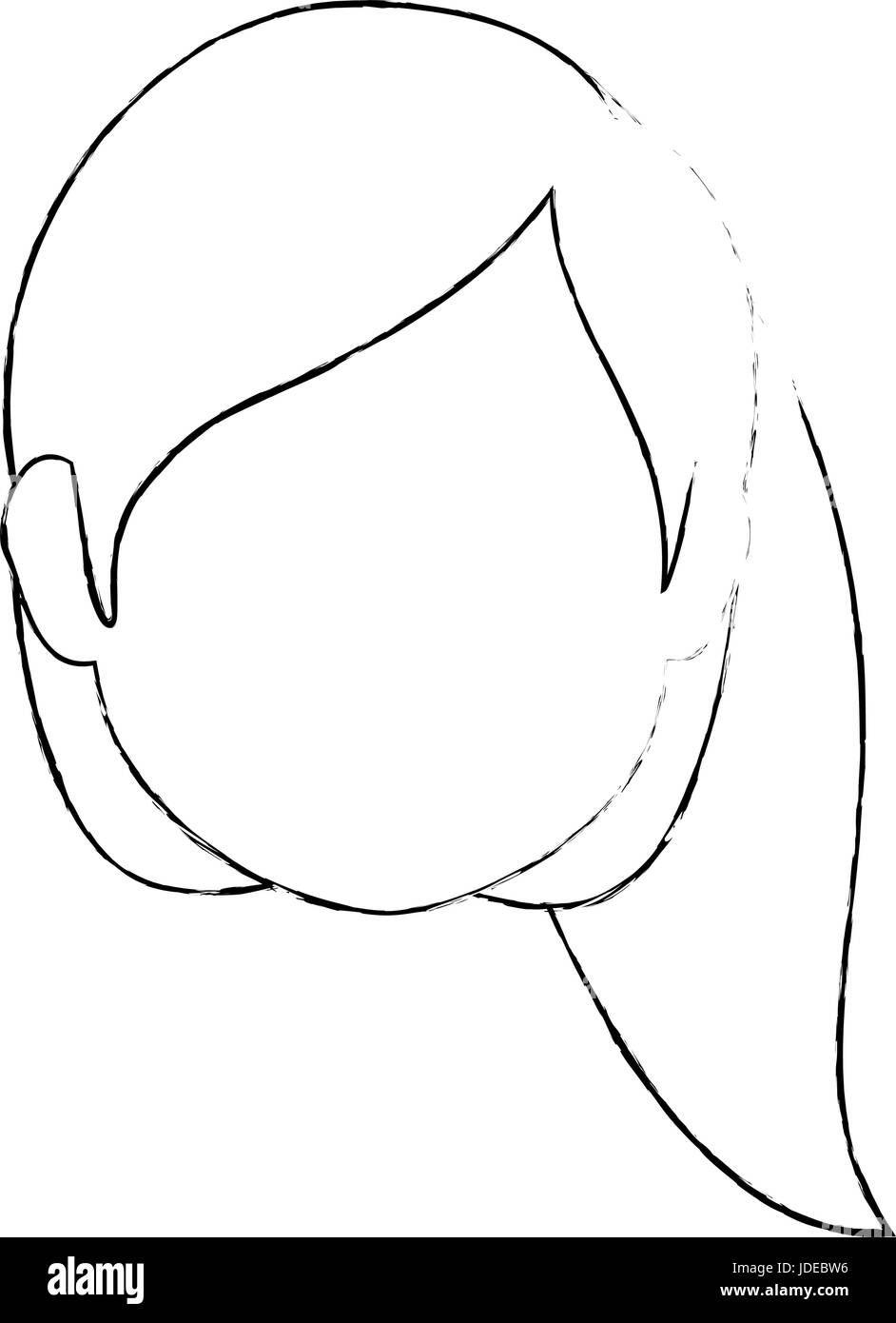 woman faceless head Stock Vector Image & Art - Alamy