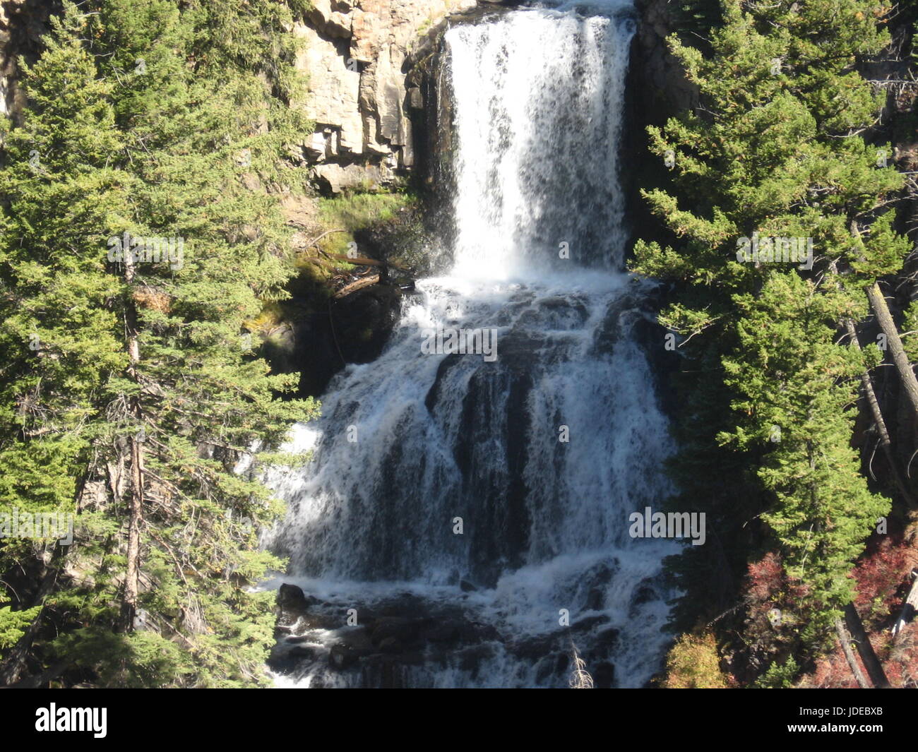 Amazing Yellowstone waterfall Stock Photo - Alamy