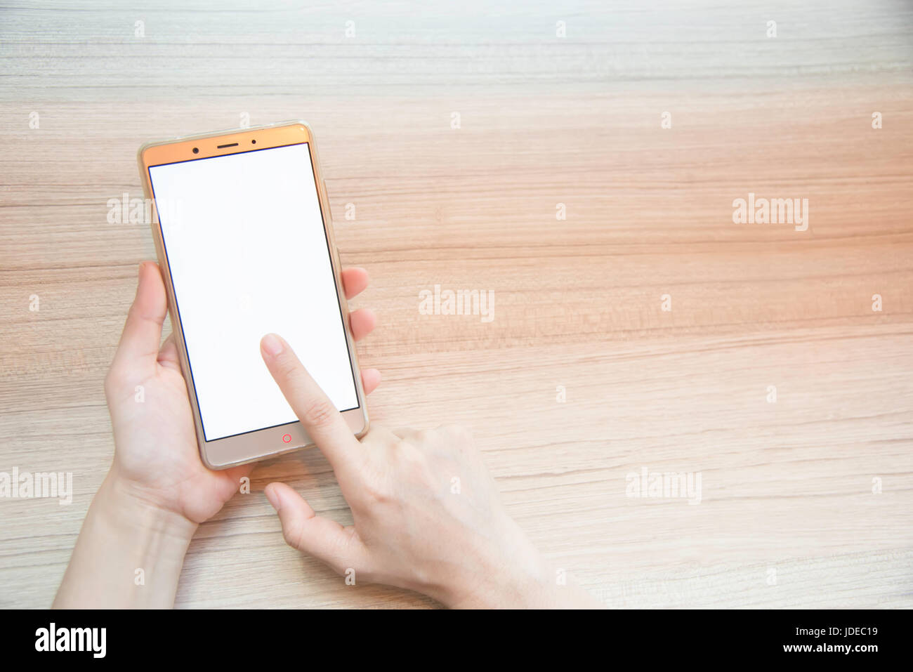 Closeup woman hand typing on smart phone Stock Photo - Alamy