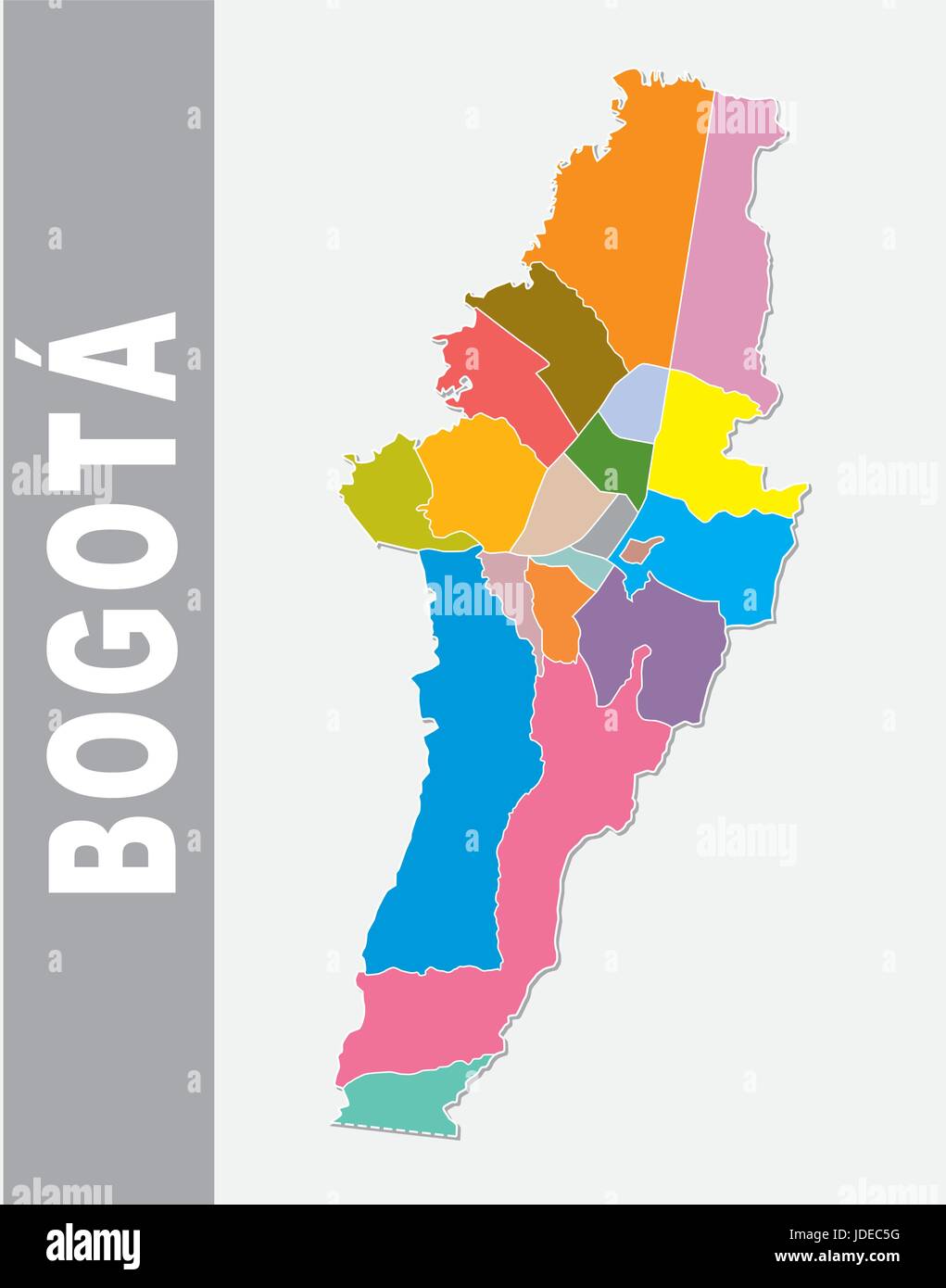 Colorful Bogota administrative and political vector map Stock Vector ...