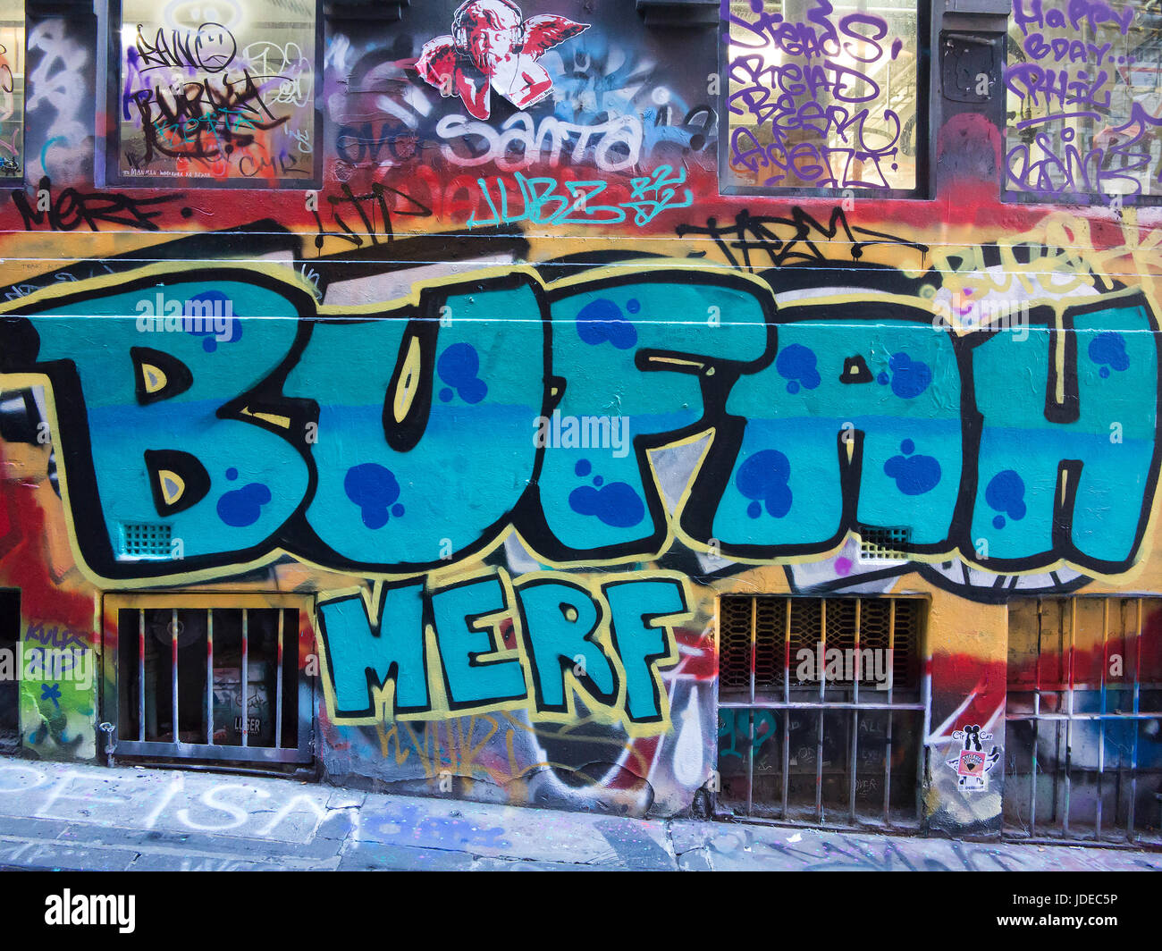 Street art by unidentified artist. Melbourne's graffiti management plan ...