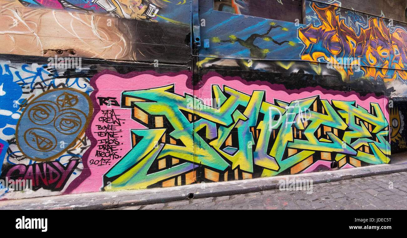 Street art by unidentified artist. Melbourne's graffiti management plan ...