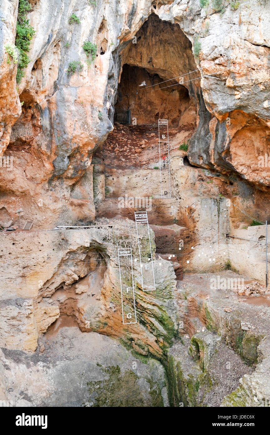 Israel, Carmel Mountain, Nahal Mearot (Cave River) nature reserve ...