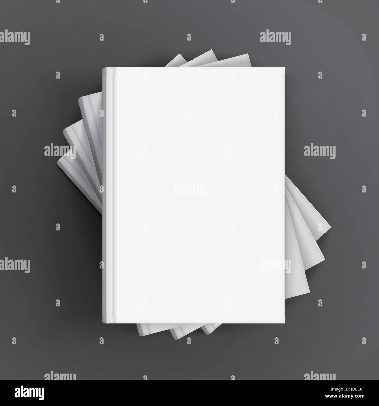 four blank white books stacking in helical shape, can be used as design ...
