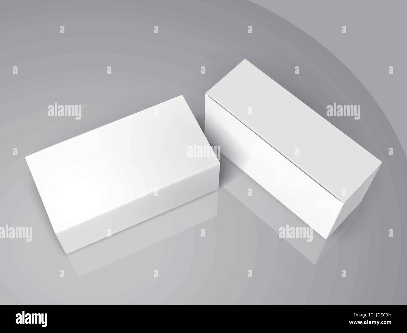 two tilt blank paper boxes 3d illustration, can be used as design ...